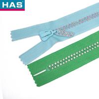 China Versatile Diamond Teeth Zipper For Clothing Decoration Closed Tail Design for sale