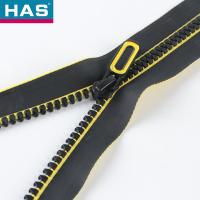 China Jackets Essential Waterproof 5 Plastic Zippers With Metal Puller And Adhesive Triangular Teeth for sale