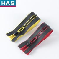 China Jackets Essential Waterproof 5 Plastic Zippers With Metal Puller And Adhesive Triangular Teeth for sale