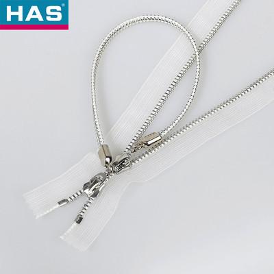 China Brass Material Y-shaped Double Closed Tail Metal Zipper Lock For Bags for sale