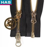 China Gold Garment Or Bags Metal Zipper With Brass Corn Teeth Zipper Lock for sale