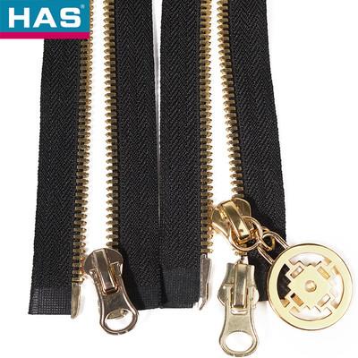 China Gold Garment Or Bags Metal Zipper With Brass Corn Teeth Zipper Lock for sale