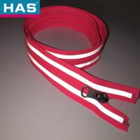 China Waterproof Zippers With Reflective Stripe On 2 Side For Outdoor Jacket Garment for sale