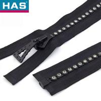 China #5 Open-end Rhinestones Zipper Colorful and Sustainable for Diamond/rhinestone for sale