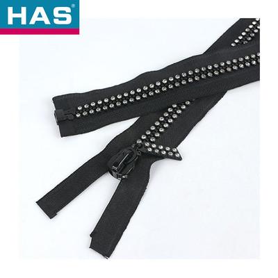 China Fashion 5 8 10 AB Rhinestones Hoodie With Diamond Plastic Stone Teeth Zipper In ANY COLOR for sale