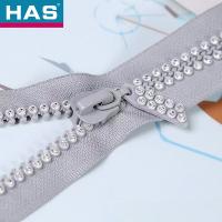China #3 #5 #10 Diamond Zipper Rhinestones Zipper Fashion Open-End Colorful Resin Zipper for sale