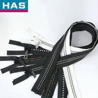 China #10 Rhinestone Zipper Polished Open End Plastic Diamond Zipper for Clothing for sale