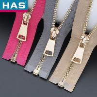 China #5 Brown Garment Zippers 2 Way Separating Zipper Customizable for sale