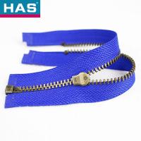 China #3 #5 Blue Metal Zippers 2 Way Jacket Zippers For Clothing Accessories for sale