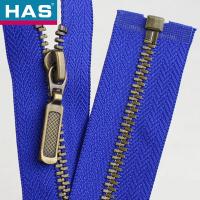 China #3 #5 Blue Metal Zippers 2 Way Jacket Zippers For Clothing Accessories for sale