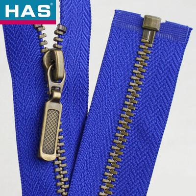 China #3 #5 Blue Metal Zippers 2 Way Jacket Zippers For Clothing Accessories for sale