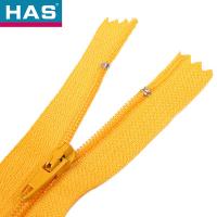 China #3 Auto Lock Nylon Coil Zipper Orange 12 Inch Invisible Zipper Closed End for sale