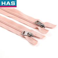 China #3 Versatile Nylon Zippers Light Pink Zipper With Metal Puller for sale