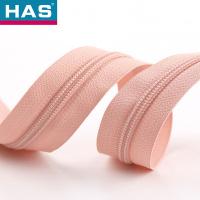 China #3 Versatile Nylon Zippers Light Pink Zipper With Metal Puller for sale