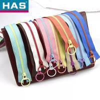 China Colorful Polyester Zippers Open End / Closed End  Zipper For Bags for sale
