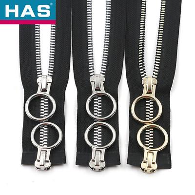 China #3 #5 Corn Teeth Plastic ZippersInvisible Black Zipper Customized Logo for sale