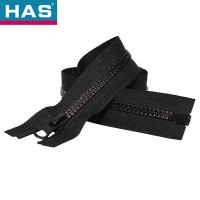 China Lightweight Plastic Slider Zipper Black Grey Two Way Invisible Zipper for sale