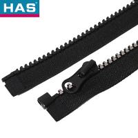 China Lightweight Plastic Slider Zipper Black Grey Two Way Invisible Zipper for sale