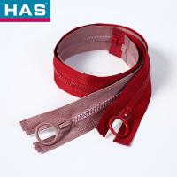 China Smooth Plastic Zippers Open End / Closed End Red Invisible Zipper for sale