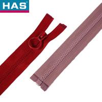 China Smooth Plastic Zippers Open End / Closed End Red Invisible Zipper for sale