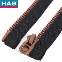 China Durable Brass Separating Zippers Corn Teeth 2 Way Coat Zipper Corrosion Resistant for sale