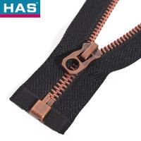 China Durable Brass Separating Zippers Corn Teeth 2 Way Coat Zipper Corrosion Resistant for sale