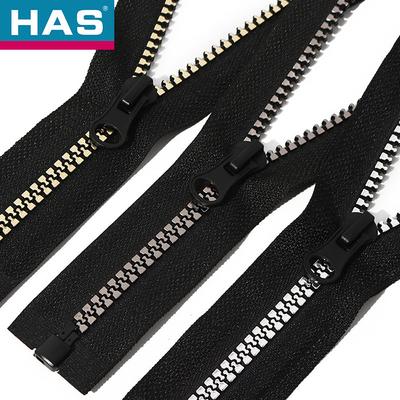 China #3 #5 #8 #10 Corn Teeth Plastic ZippersBlack Plastic Zip For Long Lasting Bags for sale