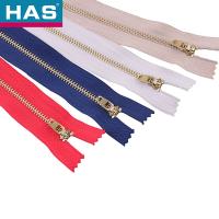 China Auto Lock Metal Zippers 4YG Clothes Zipper Customizable Closed End for sale