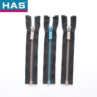 China #10 Customizable Metal Zipper Multi Color Zipper Blue With Auto Lock Slider for sale