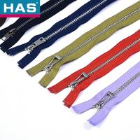 China #10 #12 Brass Metal Zipper Auto Lock Zipper With Customizable Puller Type for sale