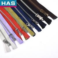 China #10 #12 Brass Metal Zipper Auto Lock Zipper With Customizable Puller Type for sale