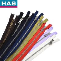 China #10 #12 Brass Metal Zipper Auto Lock Zipper With Customizable Puller Type for sale
