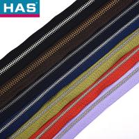 China #10 #12 Brass Metal Zipper Auto Lock Zipper With Customizable Puller Type for sale