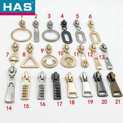 China #5 Versatility Metal Zipper Slider Gold Black Brass Zipper Slider for sale
