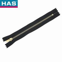 China #5 Metallic Closed End Zips Smooth  Brass Zipper White For Garment for sale