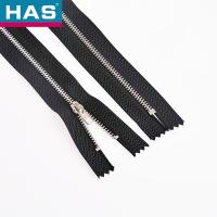 China #5 Metallic Closed End Zips Smooth  Brass Zipper White For Garment for sale