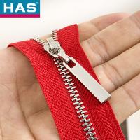 China #3 #5 #8 Open End Zipper Y Teeth Metal Jacket Zipper For Clothing for sale