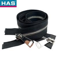 China #10 Silver Metal Zippers Closed End / Open End Brass Zipper With Two Way Design for sale