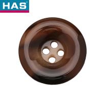 China Polyester Black 4 Hole Buttons 21mm / 25mm Decorative Buttons For Crafts for sale
