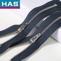 China #4 Y-Tooth Stainless Steel Closed-End Spring-Head Zipper for Jeans for sale
