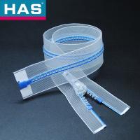 China #5 Blue Transparent Resin 5-Number Color Open Tail Tooth Pull-Tab for Garment for sale