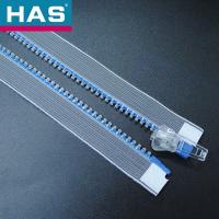 China #5 Blue Transparent Resin 5-Number Color Open Tail Tooth Pull-Tab for Garment for sale
