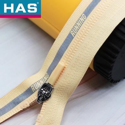 China #3 #5 Reflective Nylon Tape with Reverse Installation Open-End Zipper for Garment for sale