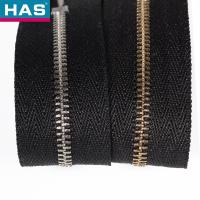 China Golden Small Metal Zipper with Open End for Clothing or Luggage for sale