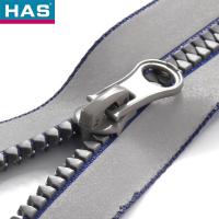 China #5 Waterproof Reflective Resin Zipper With Plastic Puller For Garment for sale