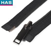 China Customizable Puller Type 5 Metal Double-Point Teeth And Bright Gun Copper End Zipper For Clothing for sale