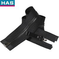 China Customizable Puller Type 5 Metal Double-Point Teeth And Bright Gun Copper End Zipper For Clothing for sale