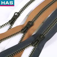 China Lightweight Blue Resin Zipper End Track Teeth With Plastic Pull Chain Sample For Easy Luggage Organization for sale