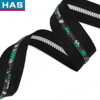 China Eco-friendly Color Thermal Transfer Resin Zipper With Openable Tail For Clothing Any Length Customizable for sale