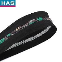 China Eco-friendly Color Thermal Transfer Resin Zipper With Openable Tail For Clothing Any Length Customizable for sale